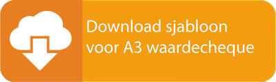 Waardecheque A3 formaat | bestel je waardecheque goedkoop online!